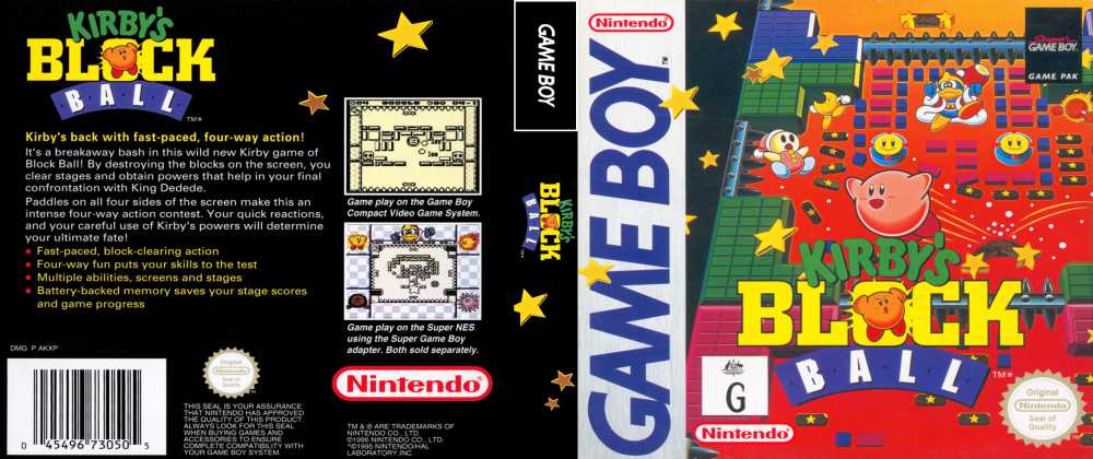 Kirby's Block Ball - Game Boy | VideoGameX