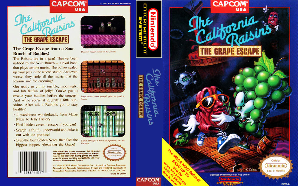 The California Raisins: The Grape Escape - Nintendo NES | VideoGameX