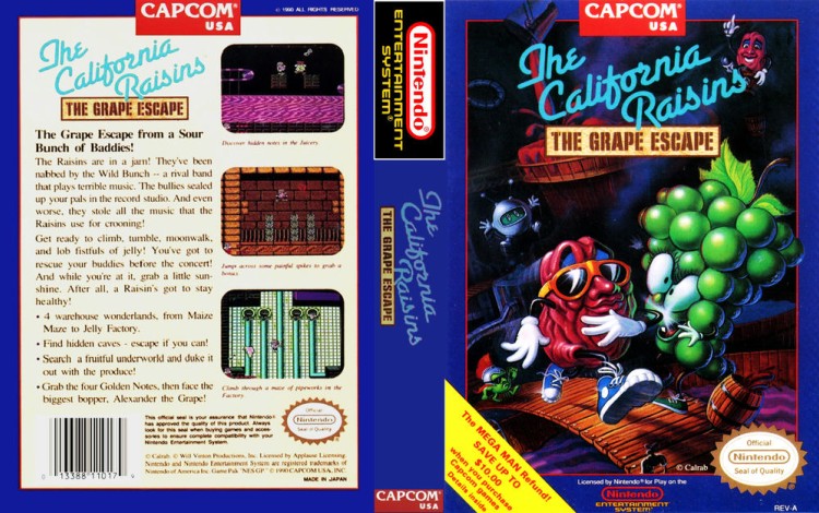 The California Raisins: The Grape Escape - Nintendo NES | VideoGameX