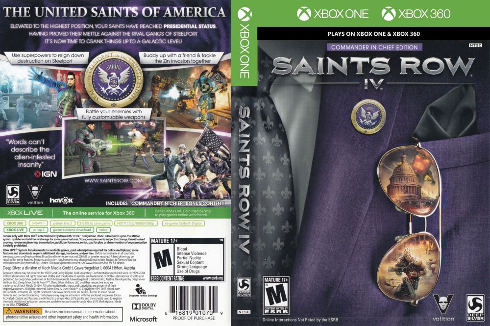 Saints Row 4 Cover
